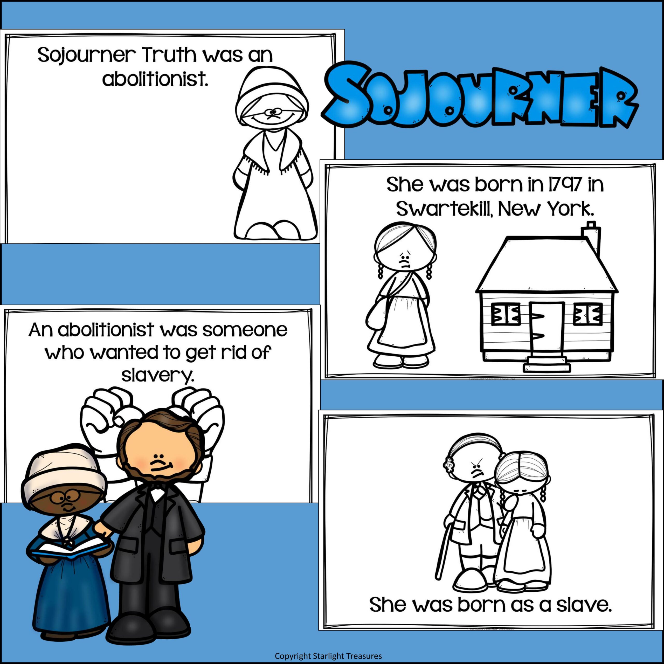 Sojourner Truth Mini Book for Early Readers: Black History Month | Made ...