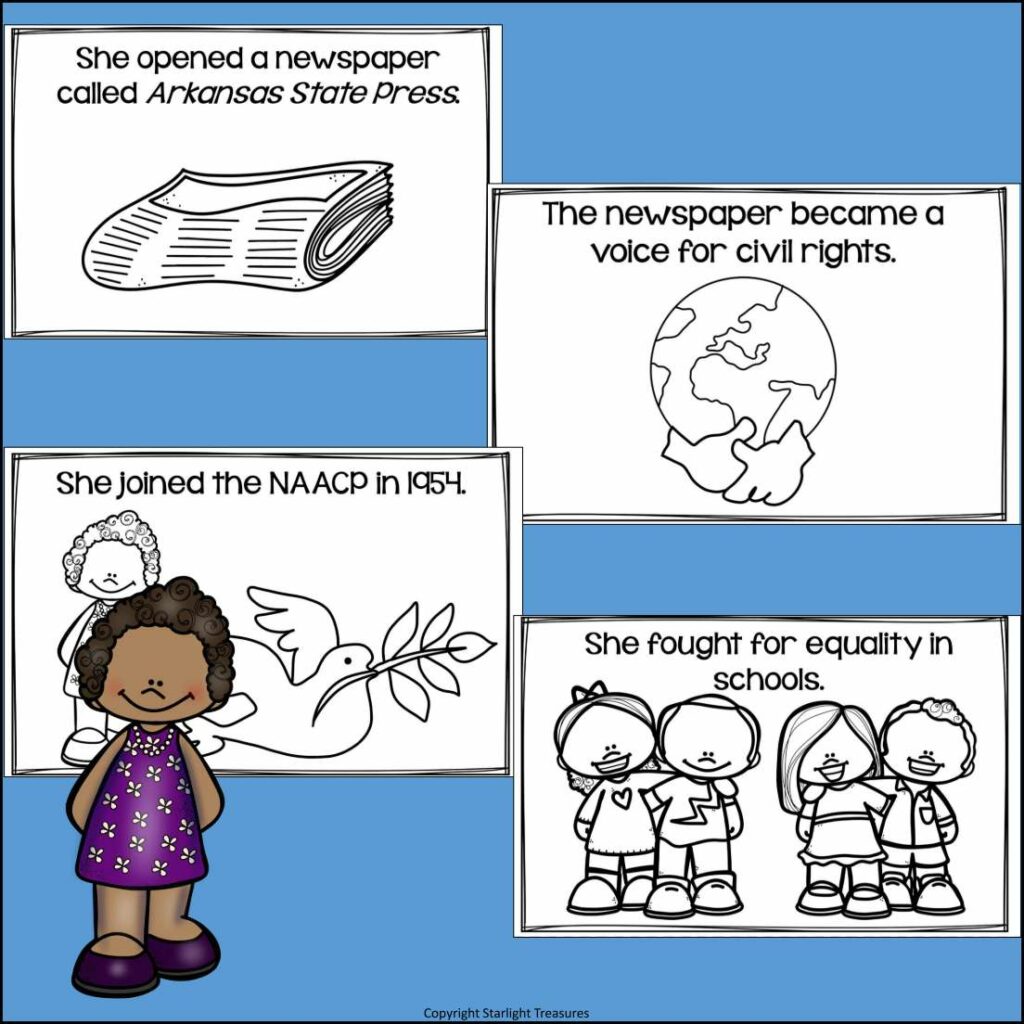 Daisy Bates Mini Book for Early Readers: Black History Month | Made By ...