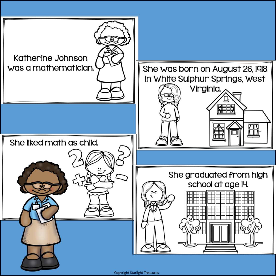 Katherine Johnson Mini Book for Early Readers: Black History Month ...
