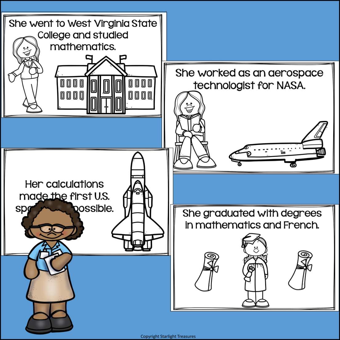 Katherine Johnson Mini Book for Early Readers: Black History Month ...