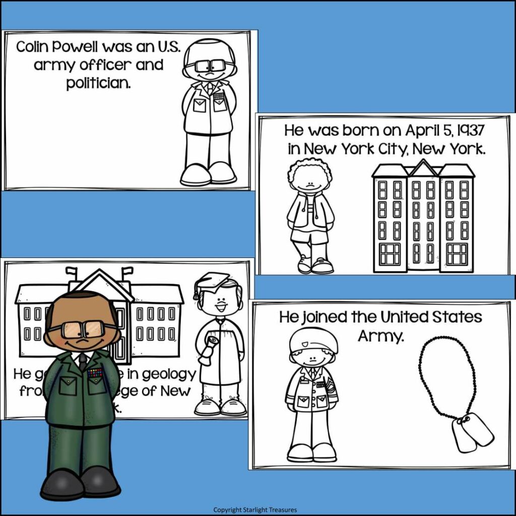 Colin Powell Mini Book for Early Readers: Black History Month | Made By ...