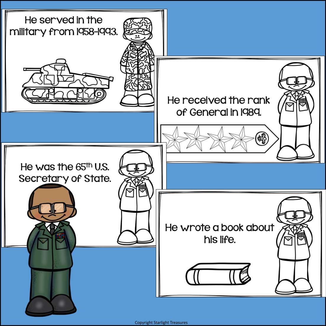 Colin Powell Mini Book for Early Readers: Black History Month | Made By ...