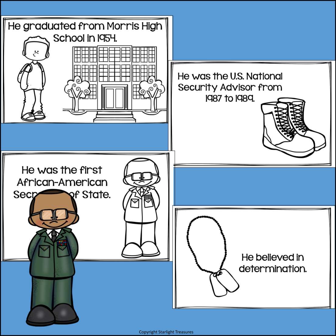 Colin Powell Mini Book for Early Readers: Black History Month | Made By ...