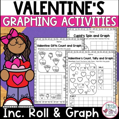 Valentine's Day Bar Graphs Worksheets and Activities | February Math ...