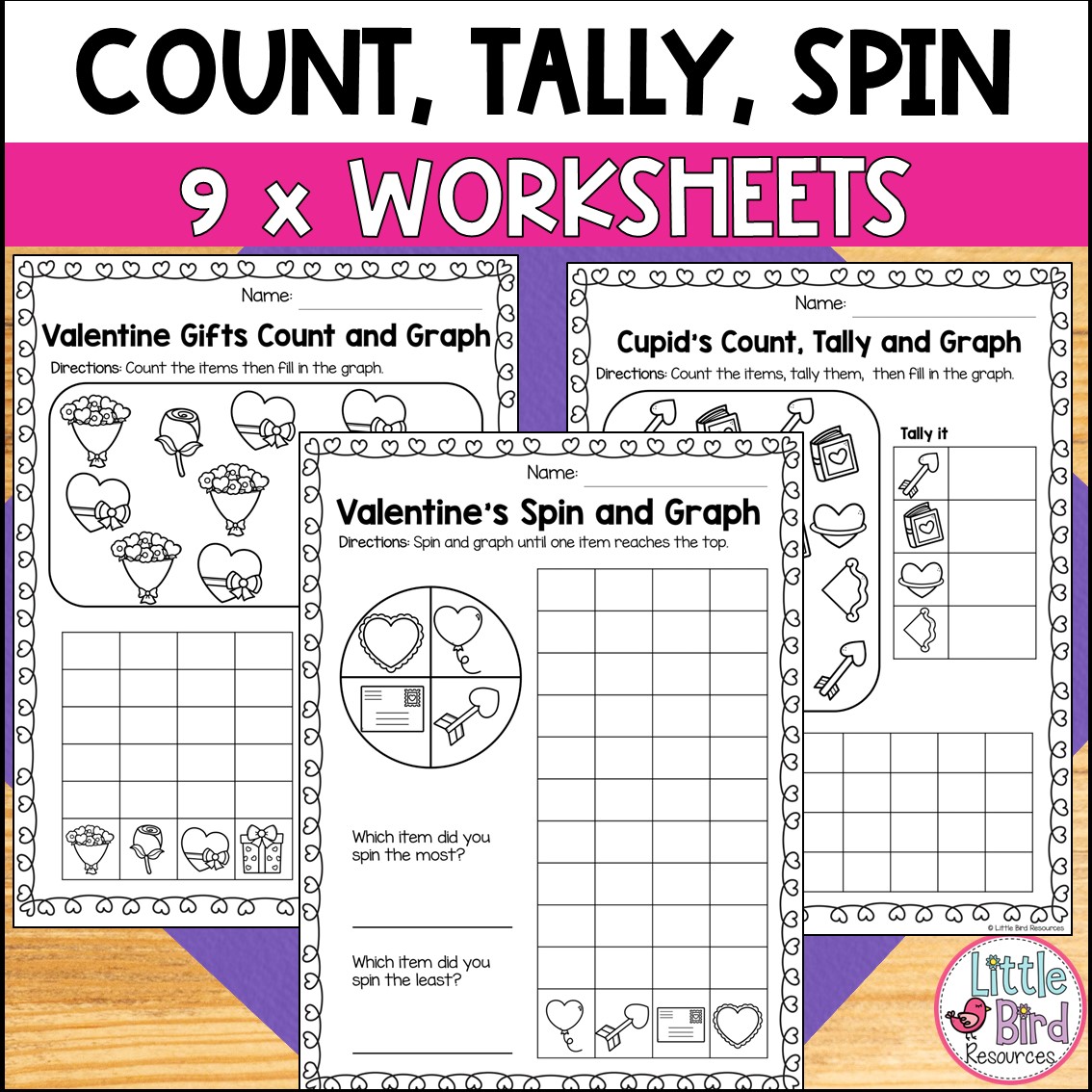 Valentine's Day Bar Graphs Worksheets and Activities | February Math ...