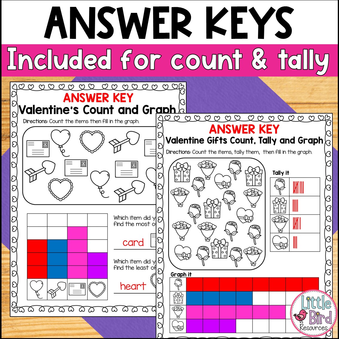 Valentine's Day Bar Graphs Worksheets and Activities | February Math ...