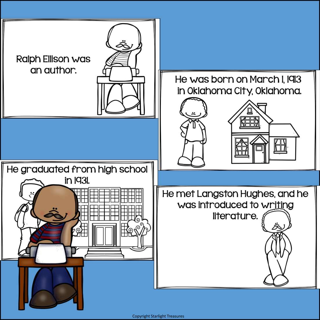 Ralph Ellison Mini Book for Early Readers: Black History Month | Made ...