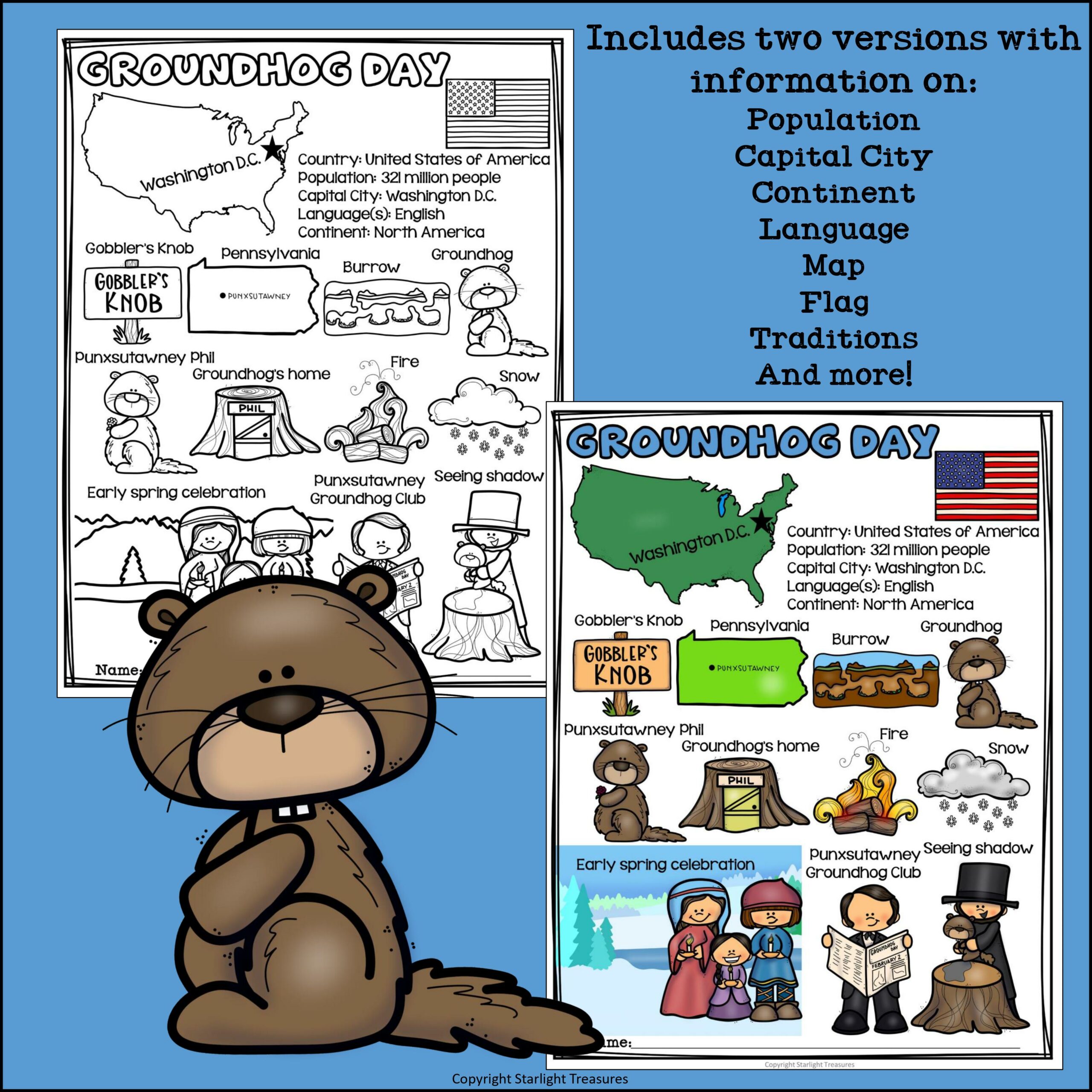 Groundhog Day Fact Sheet for Early Readers | Made By Teachers