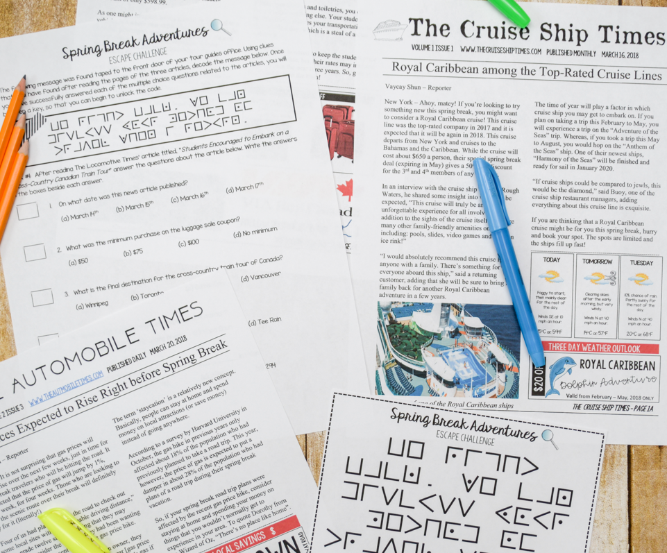 SPRING BREAK Escape Room (Team Building Activities) | Made By Teachers