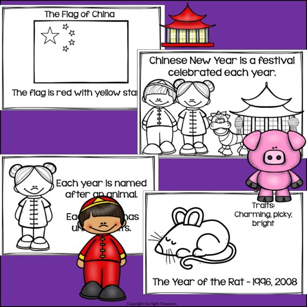 Chinese Calendar Mini Book for Early Readers: Chinese New Year - Made ...
