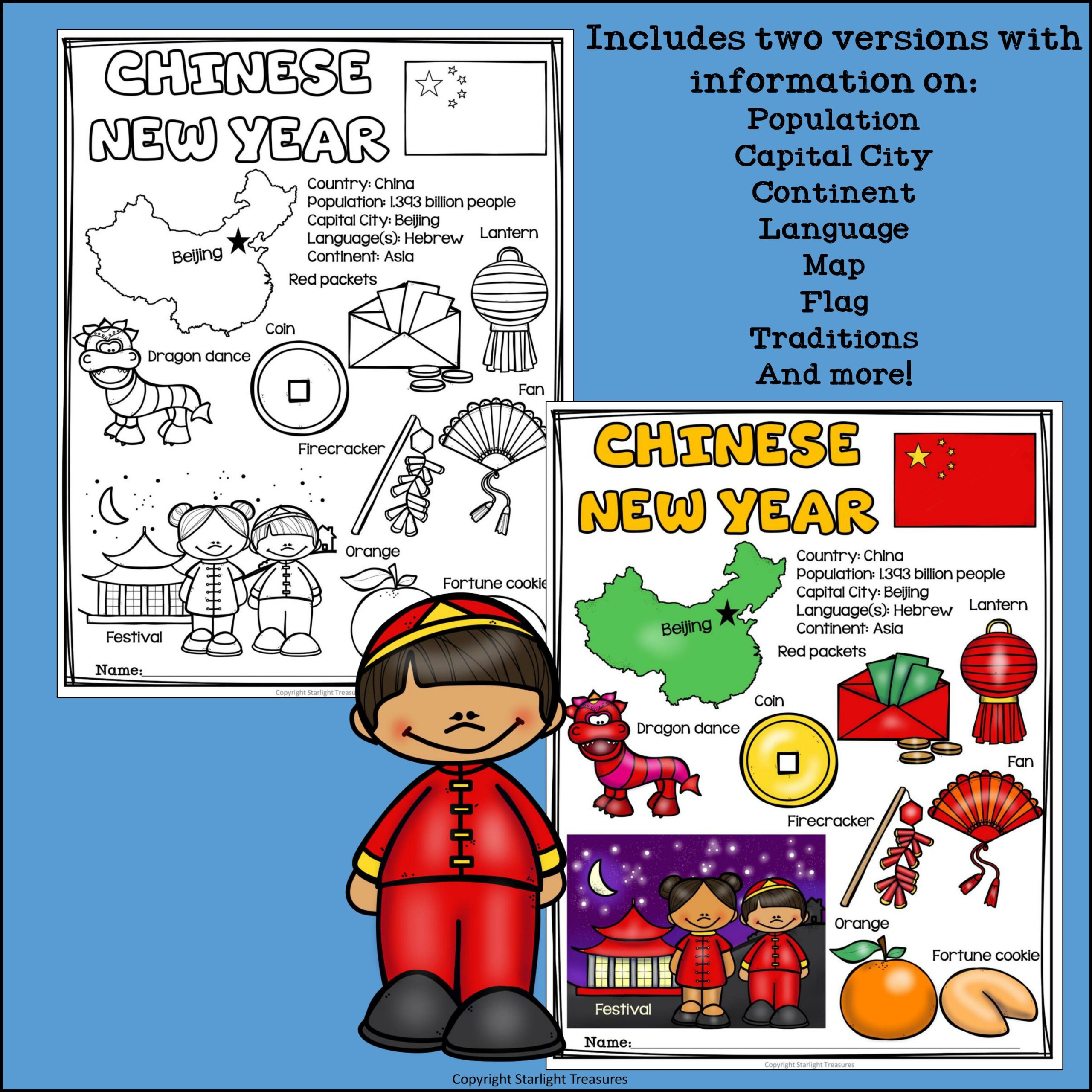 Chinese New Year Fact Sheet for Early Readers | Made By Teachers