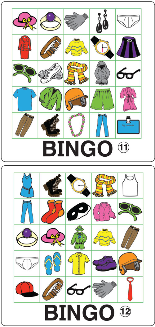 Clothing Bingo ESL ELL Newcomer Game | Made By Teachers
