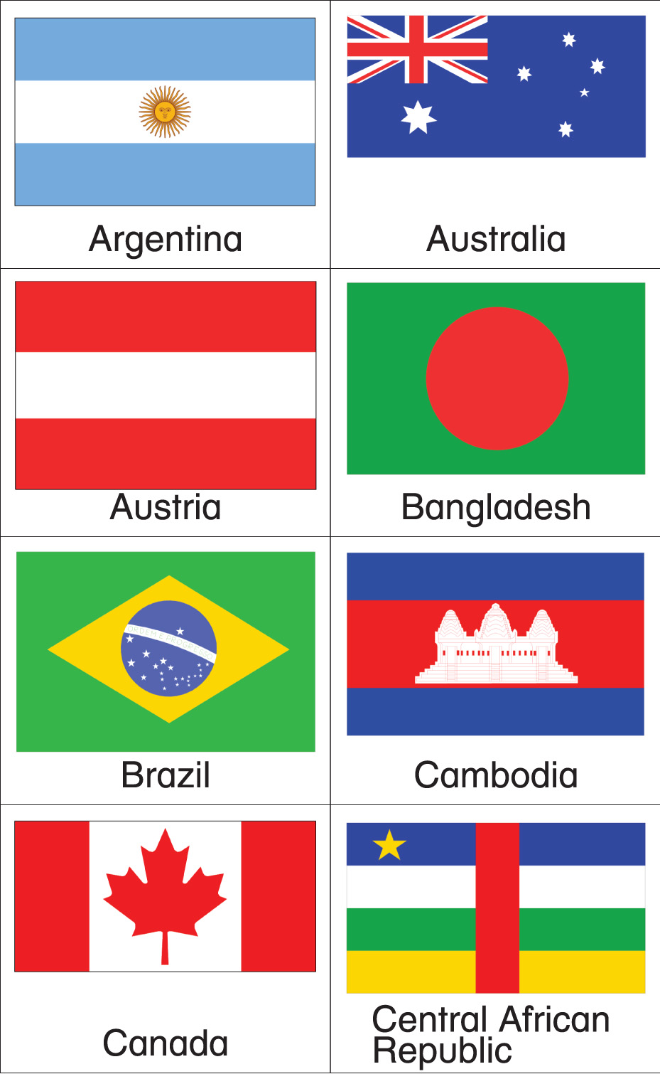 Flags of the World Bingo ESL ELL Newcomer Game | Made By Teachers