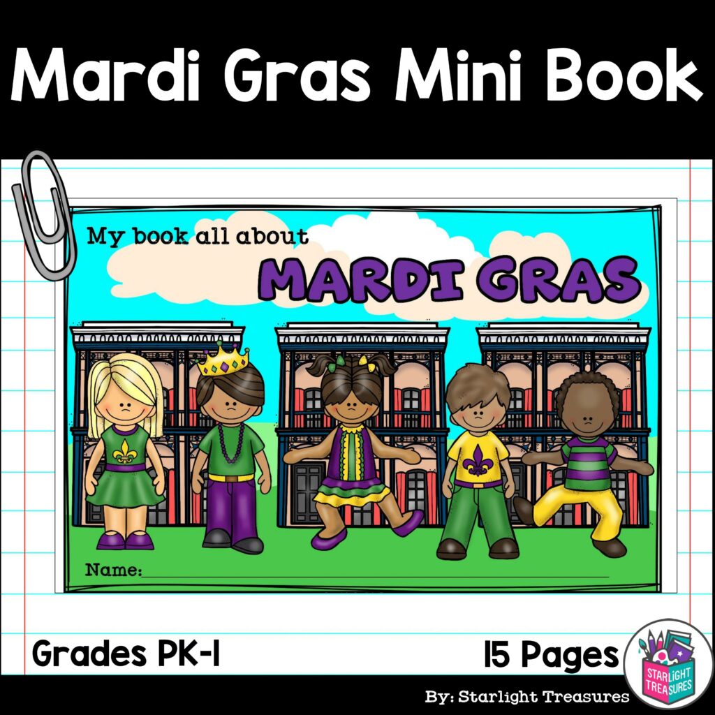 Mardi Gras Mini Book for Early Readers | Made By Teachers