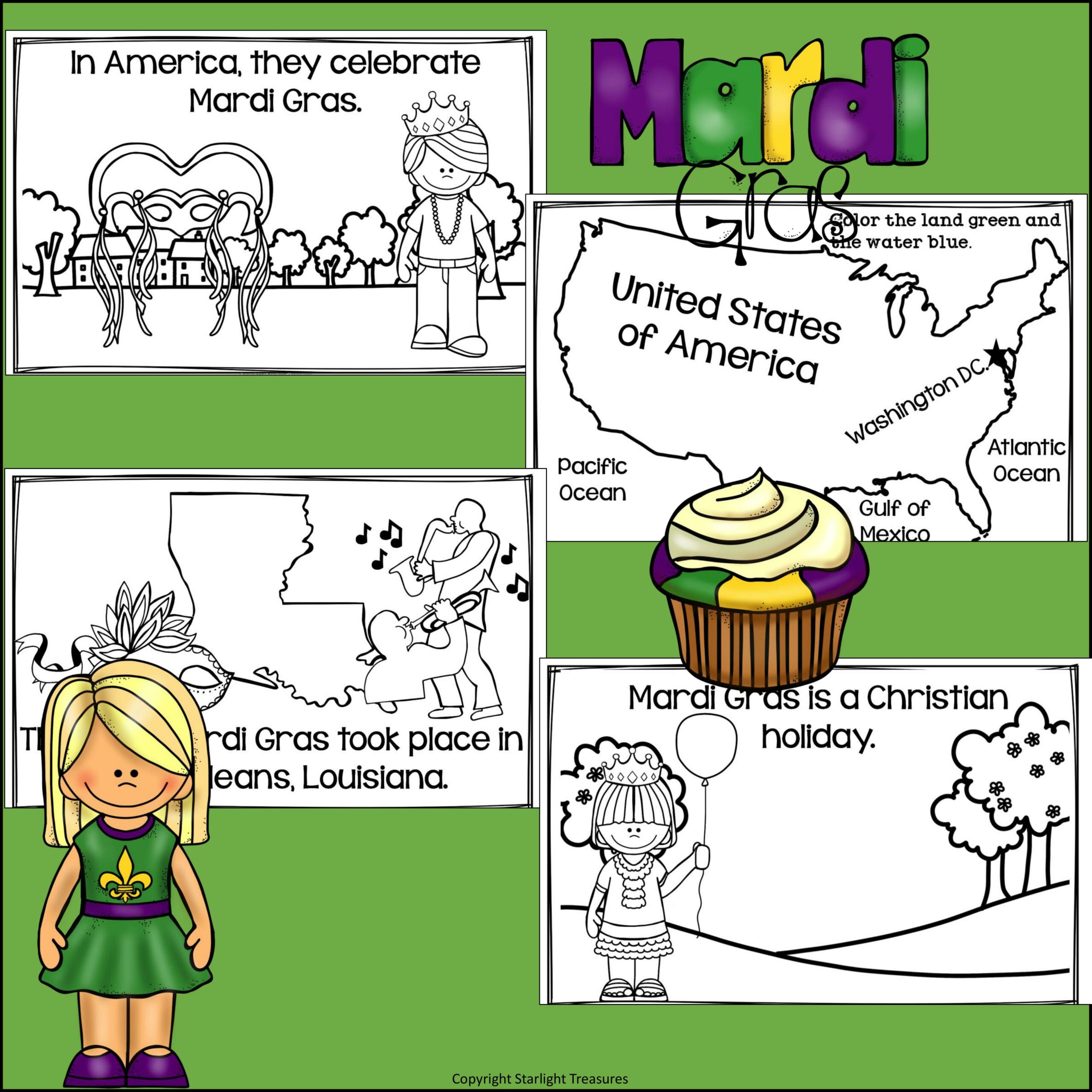 Mardi Gras Mini Book for Early Readers | Made By Teachers