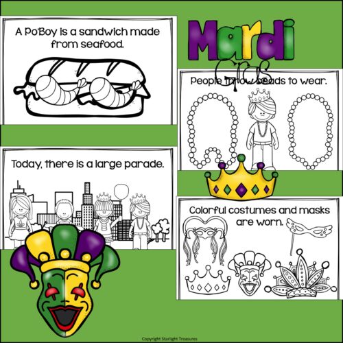Mardi Gras Mini Book for Early Readers | Made By Teachers