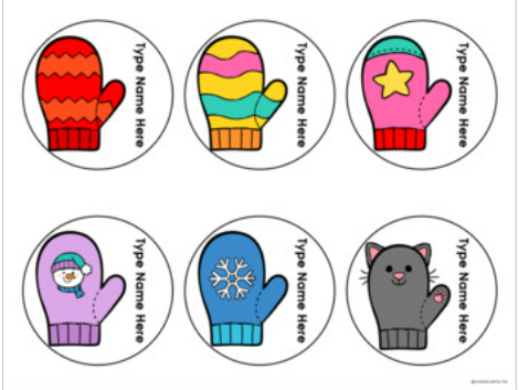 Winter Mittens Door Display Bulletin Board Decoration EDITABLE | Made ...