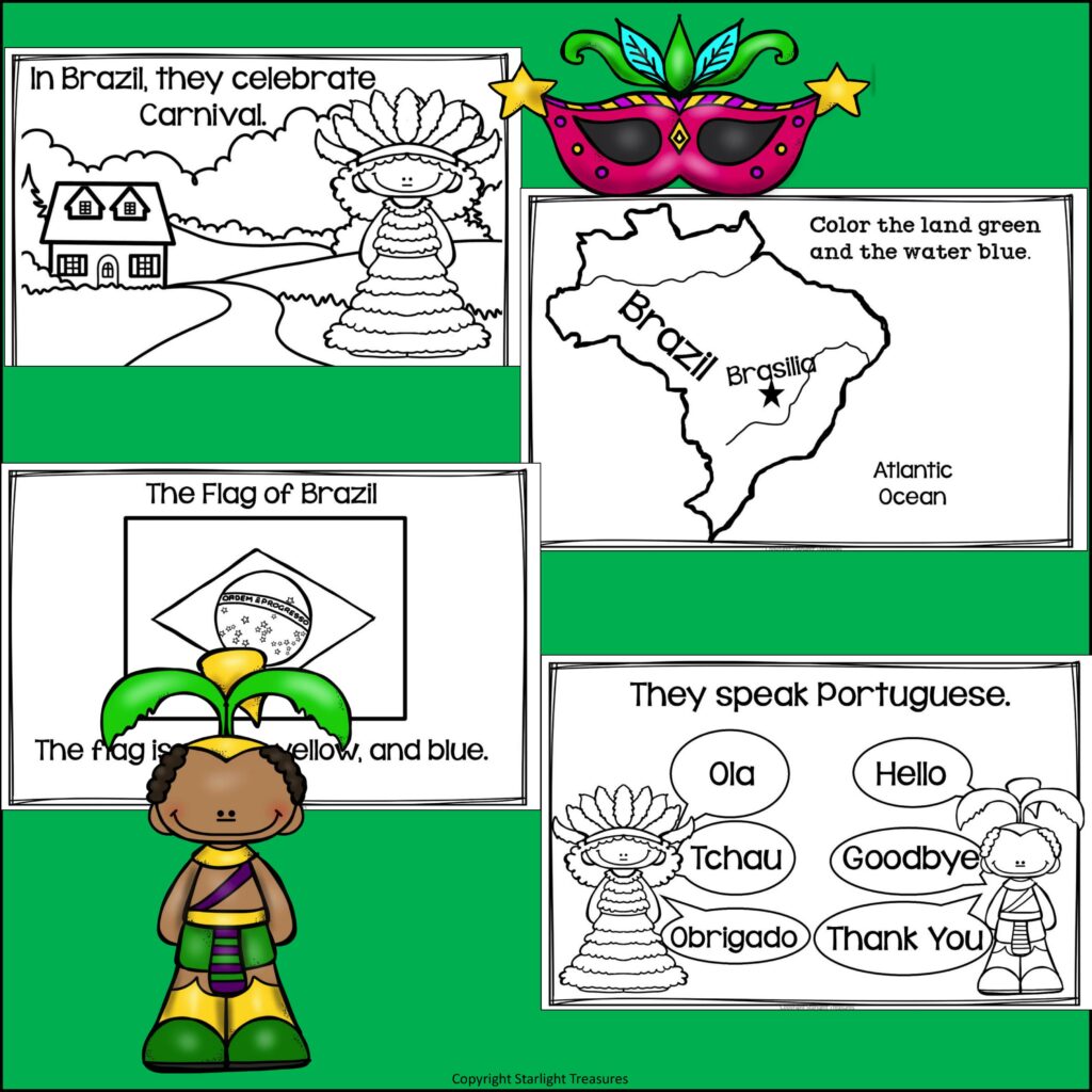 Carnival in Brazil Mini Book for Early Readers | Made By Teachers