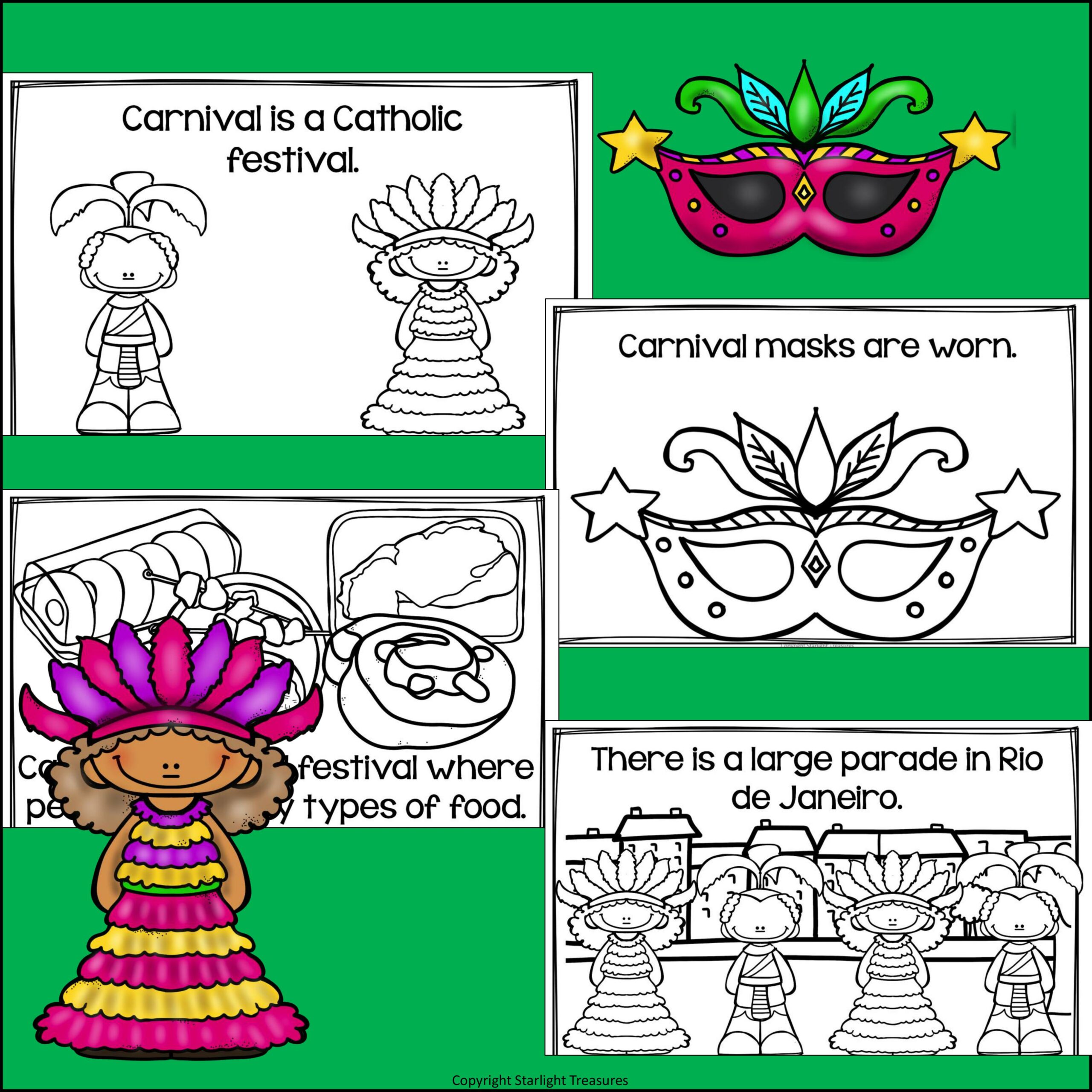 Carnival in Brazil Mini Book for Early Readers | Made By Teachers