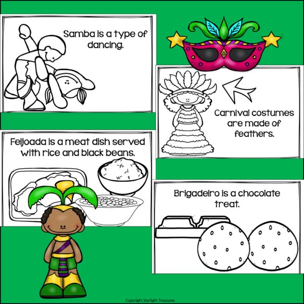 Carnival in Brazil Mini Book for Early Readers | Made By Teachers
