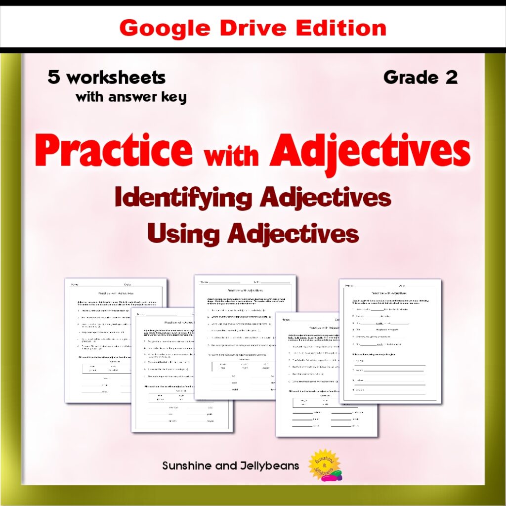 Adjectives Practice - 5 Worksheets and Answer Key - Grade 2 - CCSS ...