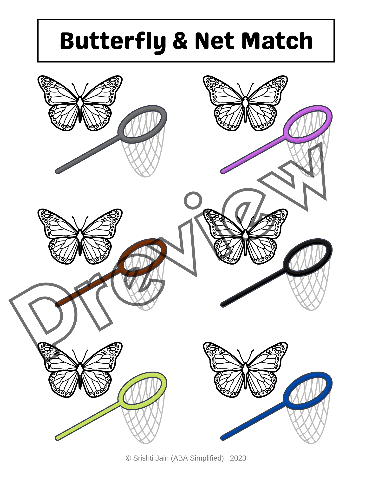 Identical Color Matching File Folder Activities - Set of 10 Activities ...