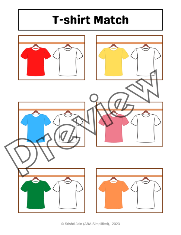 Identical Color Matching File Folder Activities - Set of 10 Activities ...