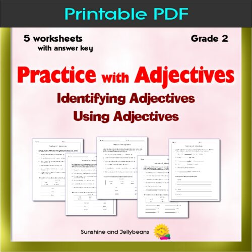 Adjectives Practice - 5 Worksheets and Answer Key - Grade 2 - CCSS ...