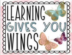 Butterfly Learning Gives You Wings Spring Door Display Bulletin Board ...