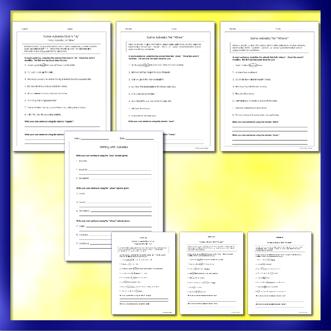 Adverbs Practice - Recognizing and Writing with Adverbs - Grades 2-3 ...