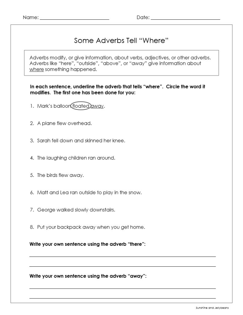 Adverbs Practice - Recognizing and Writing with Adverbs - Grades 2-3 ...