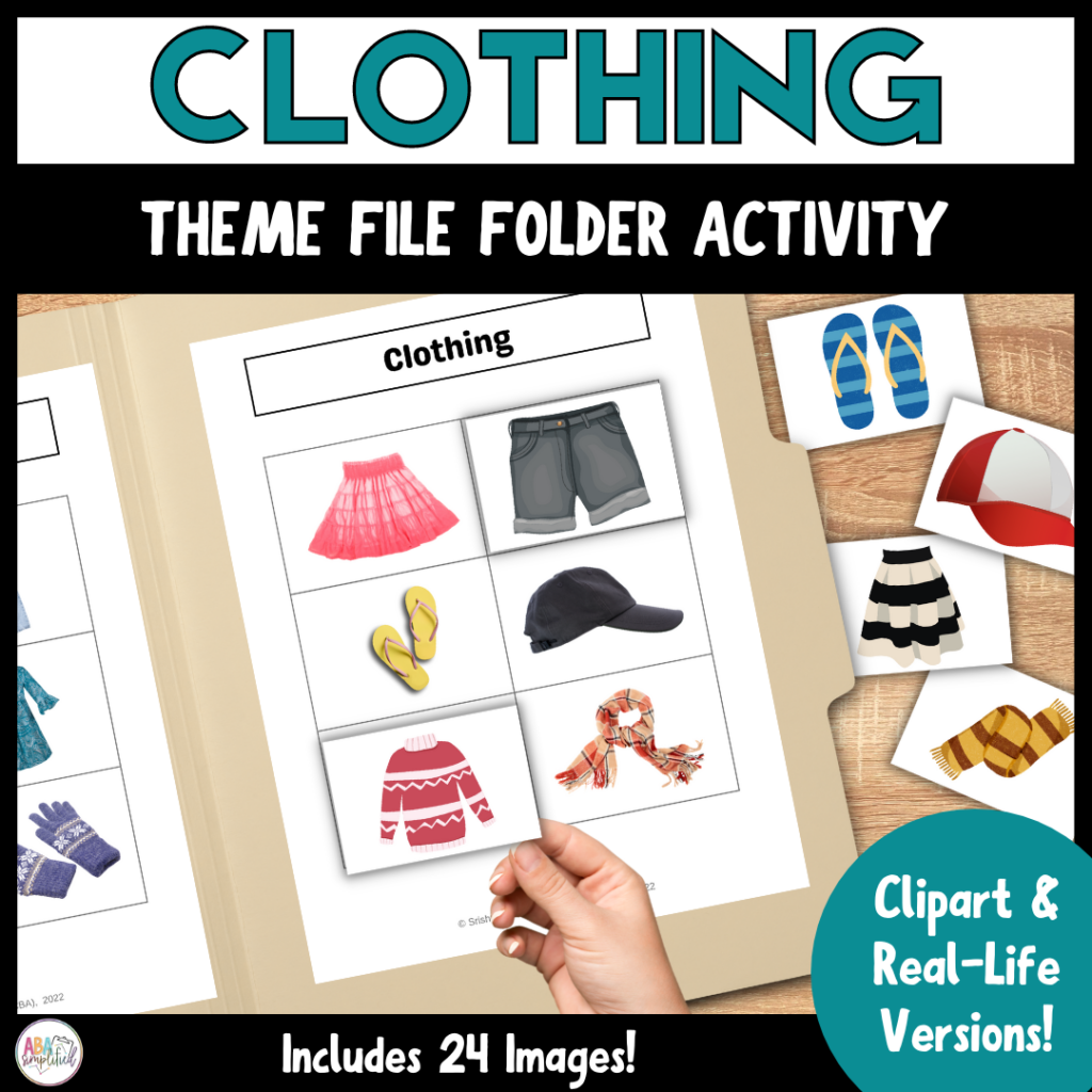 Clothing Theme File Folder Activity | Identical & Non-Identical ...