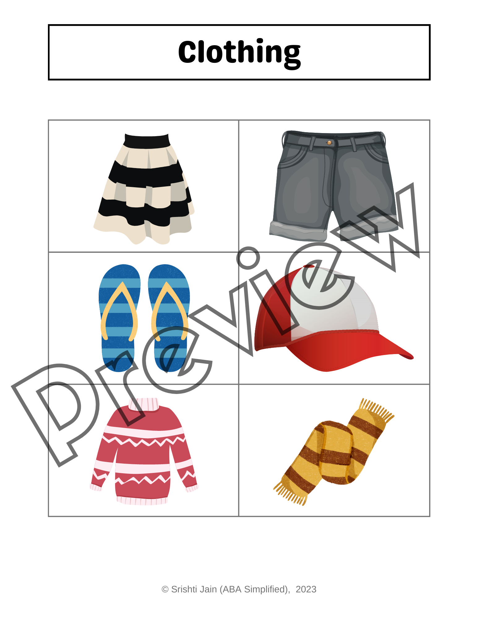 Clothing Theme File Folder Activity | Identical & Non-Identical ...