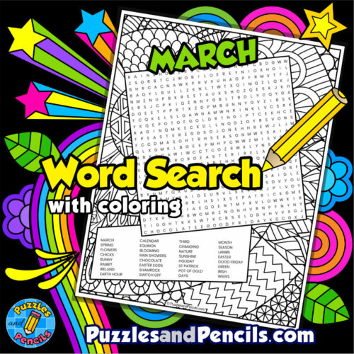 Positive Mindset Word Search Puzzle Activity Page with Coloring ...