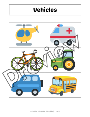 Transportation Theme File Folder Activity | Identical & Non-Identical ...