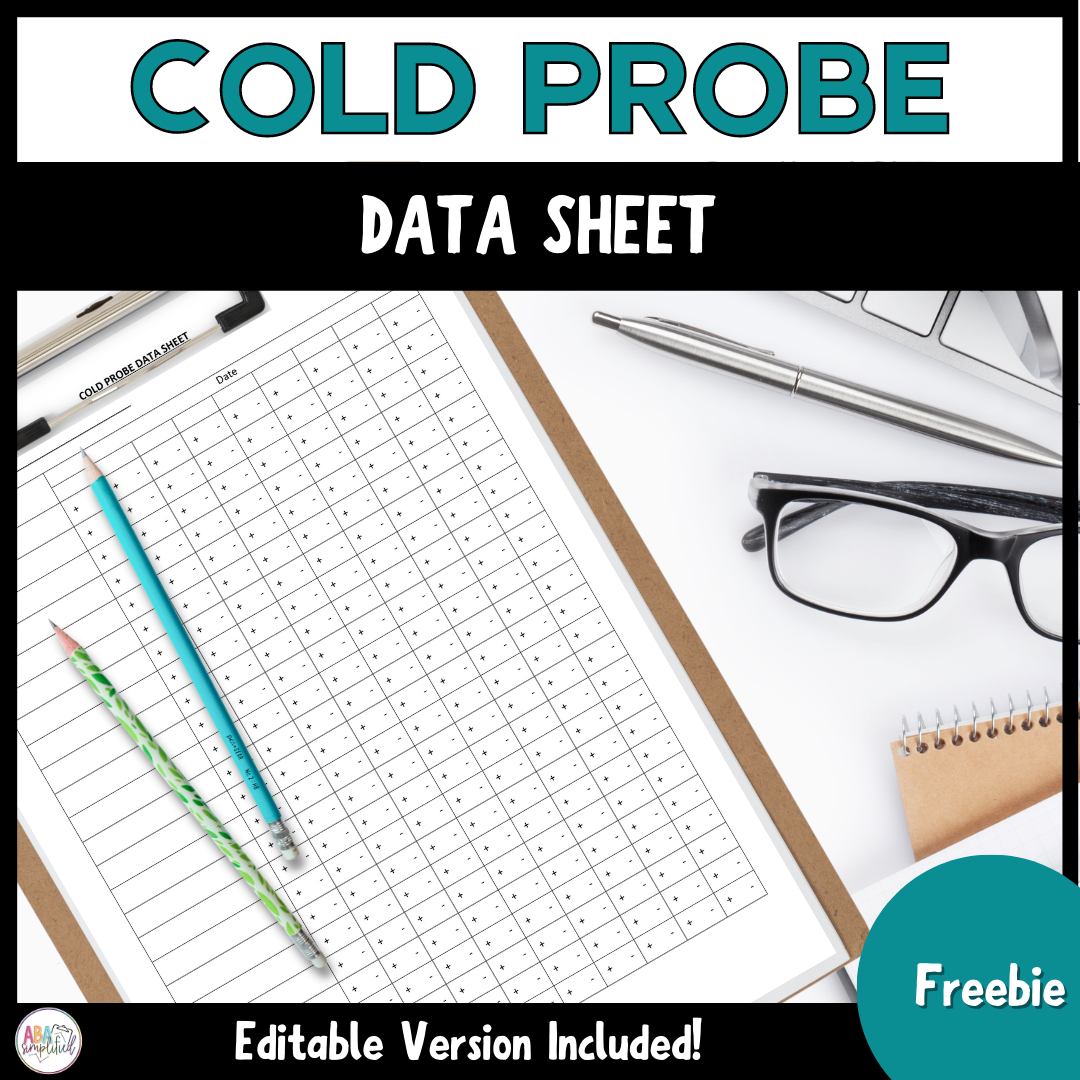 Cold Probe Data Sheet For ABA Therapy FREEBIE Made By Teachers