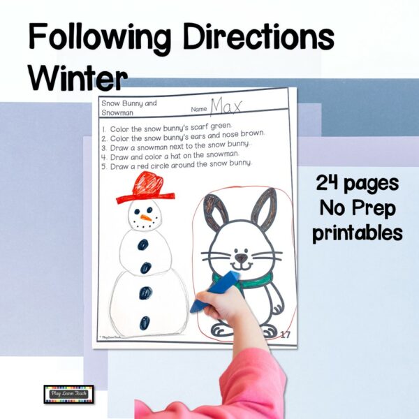Following Directions Winter | Listening Reading Comprehension | Made By ...