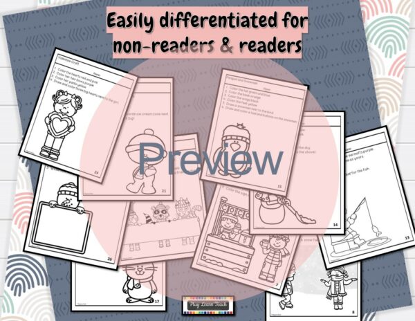 Following Directions Winter | Listening Reading Comprehension | Made By ...