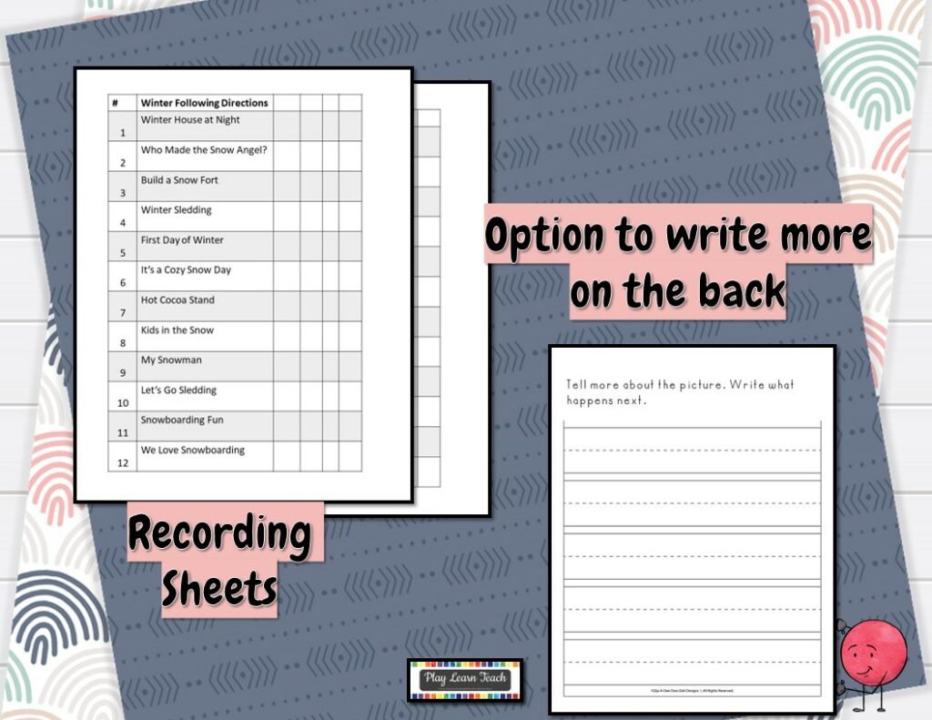 Following Directions Winter | Listening Reading Comprehension | Made By ...