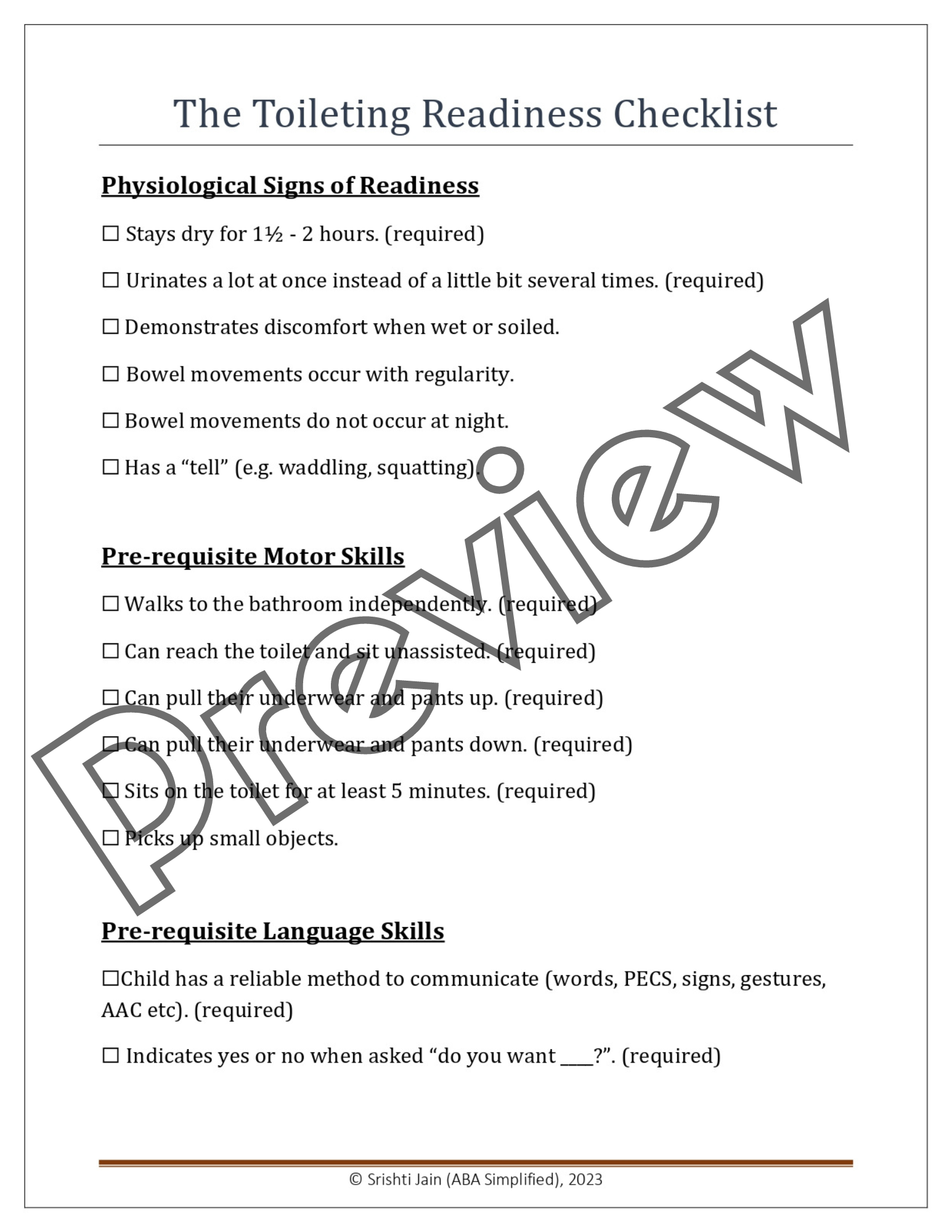 Toilet Training Kit - Step by Step Procedure & Data Sheets | Made By ...