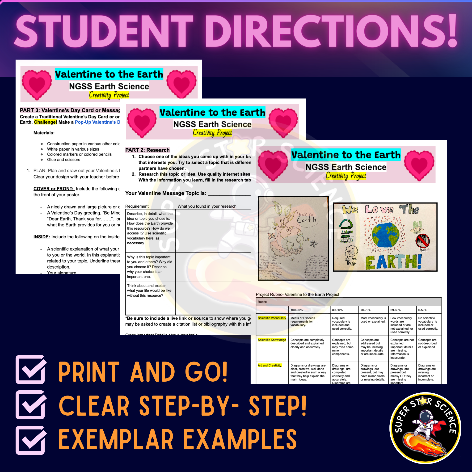 Valentine's Day Card for the Earth STEM Research & Creativity Project ...