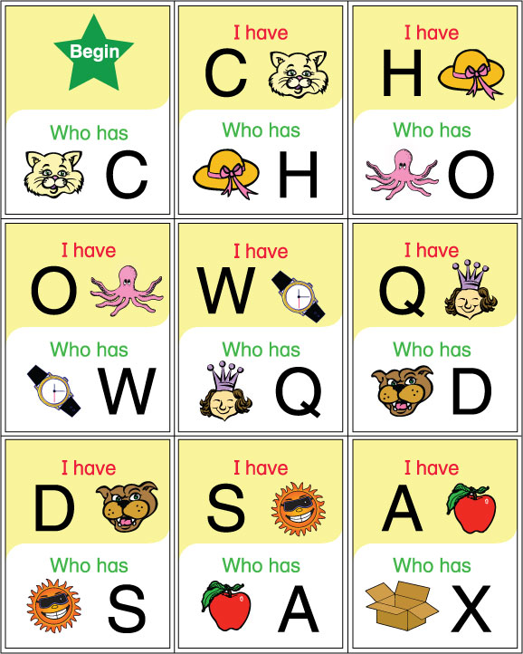 ABC Phonics I Have Who Has Activity ESL ELL Newcomer Game | Made By ...
