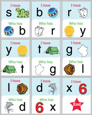 ABC Phonics I Have Who Has Activity ESL ELL Newcomer Game | Made By ...