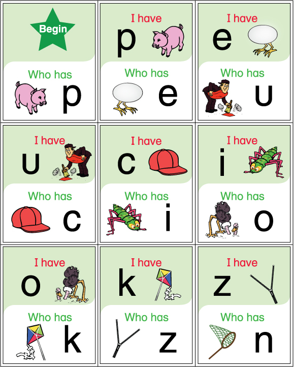 ABC Phonics I Have Who Has Activity ESL ELL Newcomer Game | Made By ...