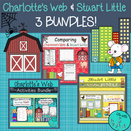 Charlotte's Web and Stuart Little Activities and Novel Studies 3 ...