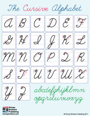 Cursive Handwriting Charts Interactive Notebooks ESL ELL Newcomer ...