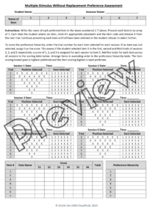 Editable Preference Assessment Data Sheets for ABA Therapy | Made By ...