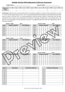 Editable Preference Assessment Data Sheets for ABA Therapy | Made By ...