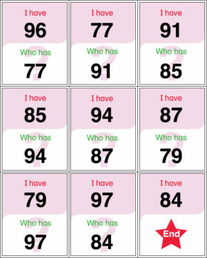 Number I Have Who Has 1-100 ESL ELL Newcomer Game | Made By Teachers