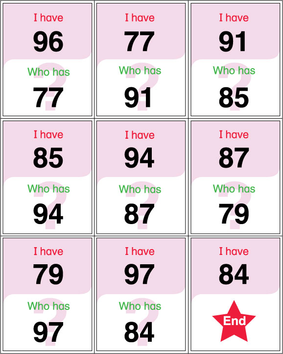 Number I Have Who Has 1-100 ESL ELL Newcomer Game | Made By Teachers